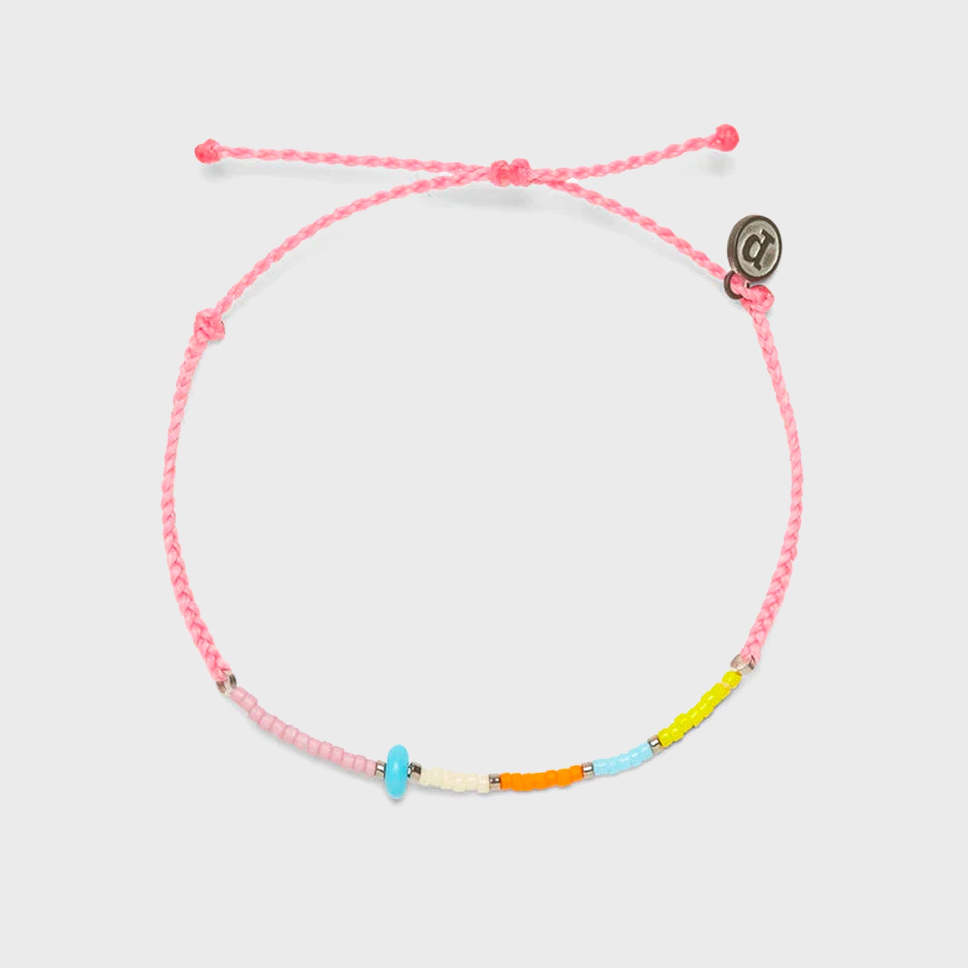 Pura Vida Wonderland Seed Bead Anklet Pink ManGo Surfing