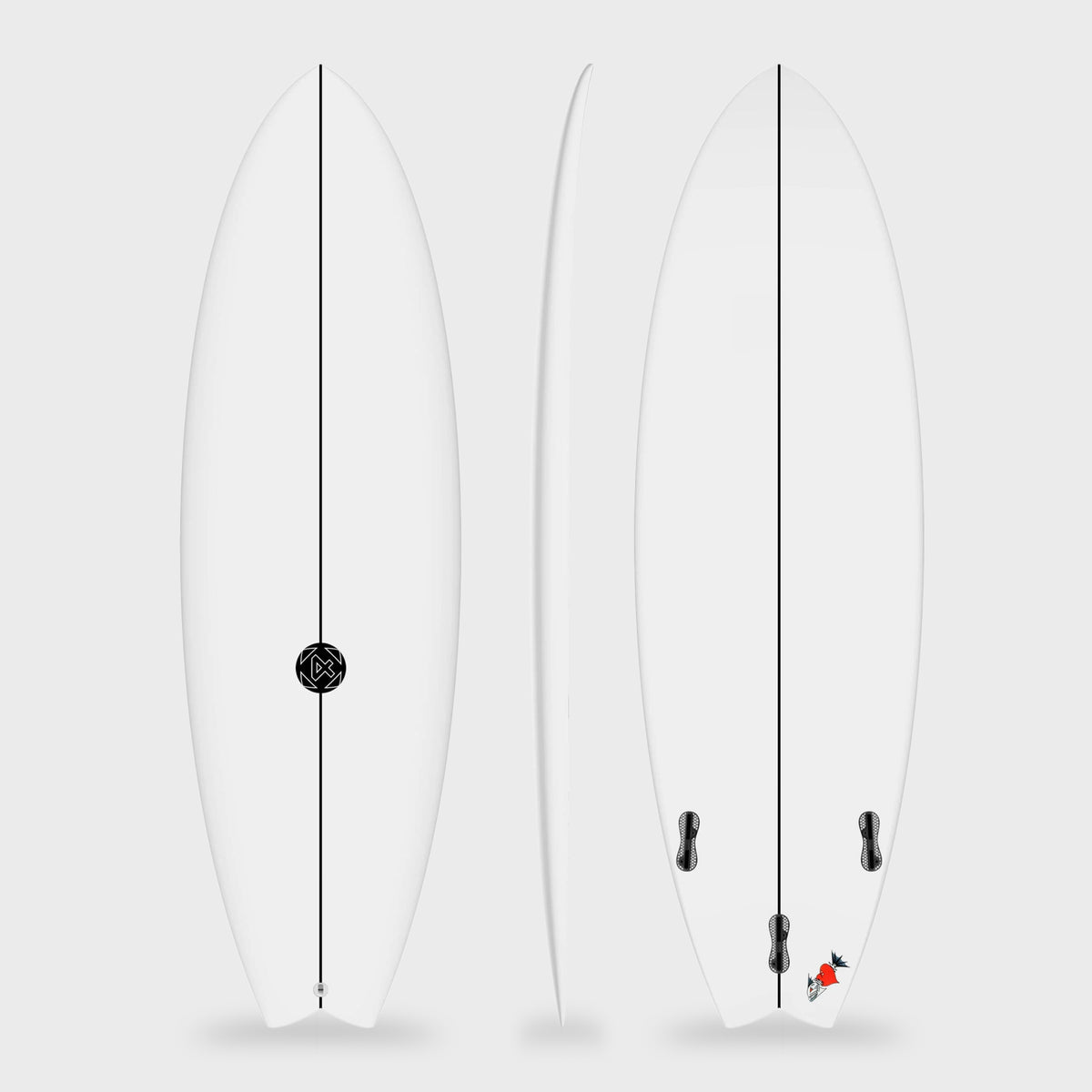 Fourth Surfboards Chilli Wrap Hybrid (3 x Fin - Thruster 2+1 Twin) Sur ...