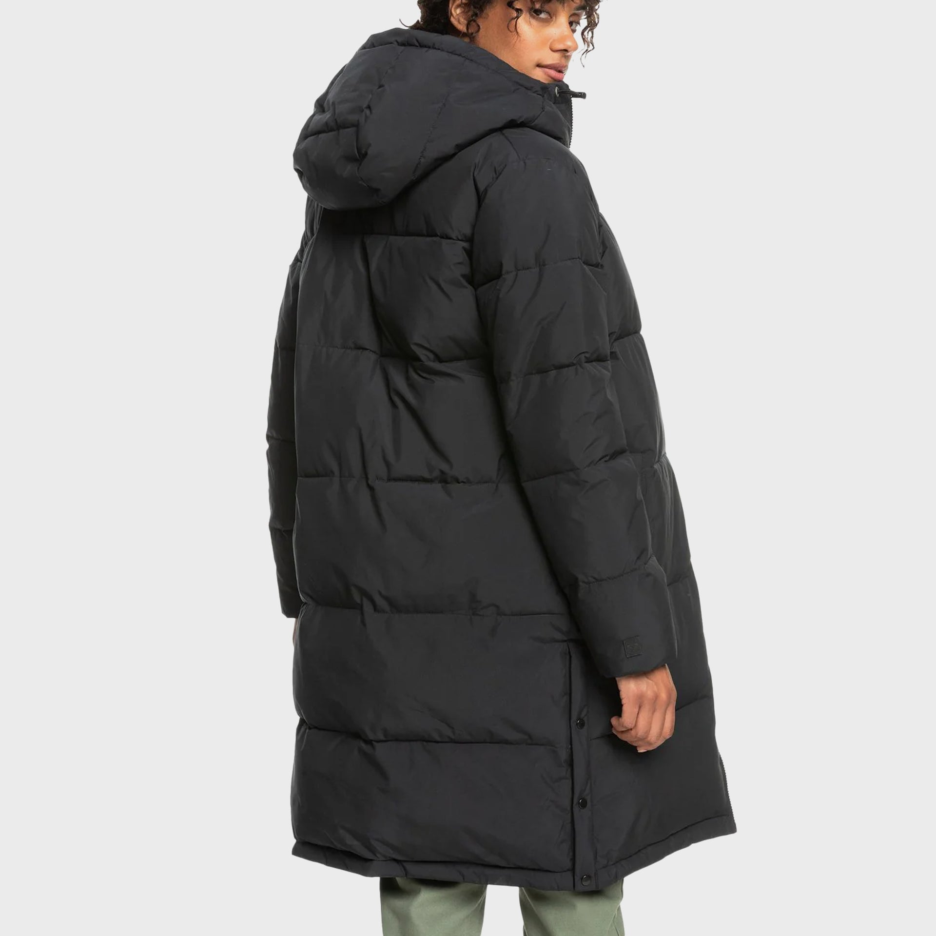 Roxy Womens Test Of Time Long Hooded Puffa Jacket - Anthracite – ManGo ...