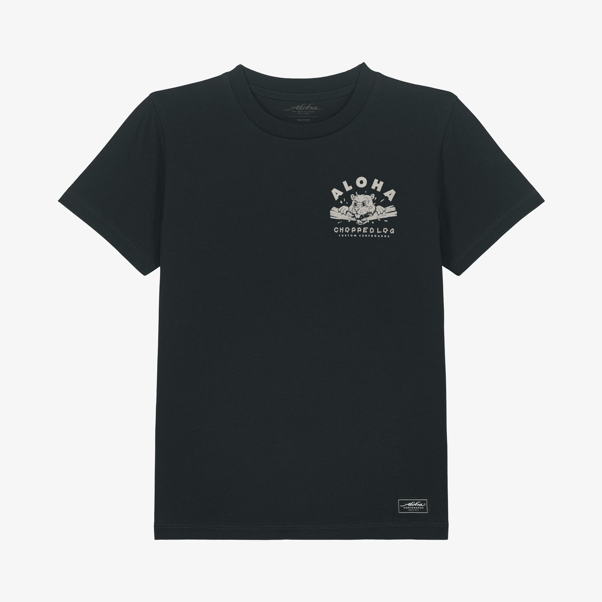 Aloha Kids Beaver Chomp T-Shirt - Black – ManGo Surfing